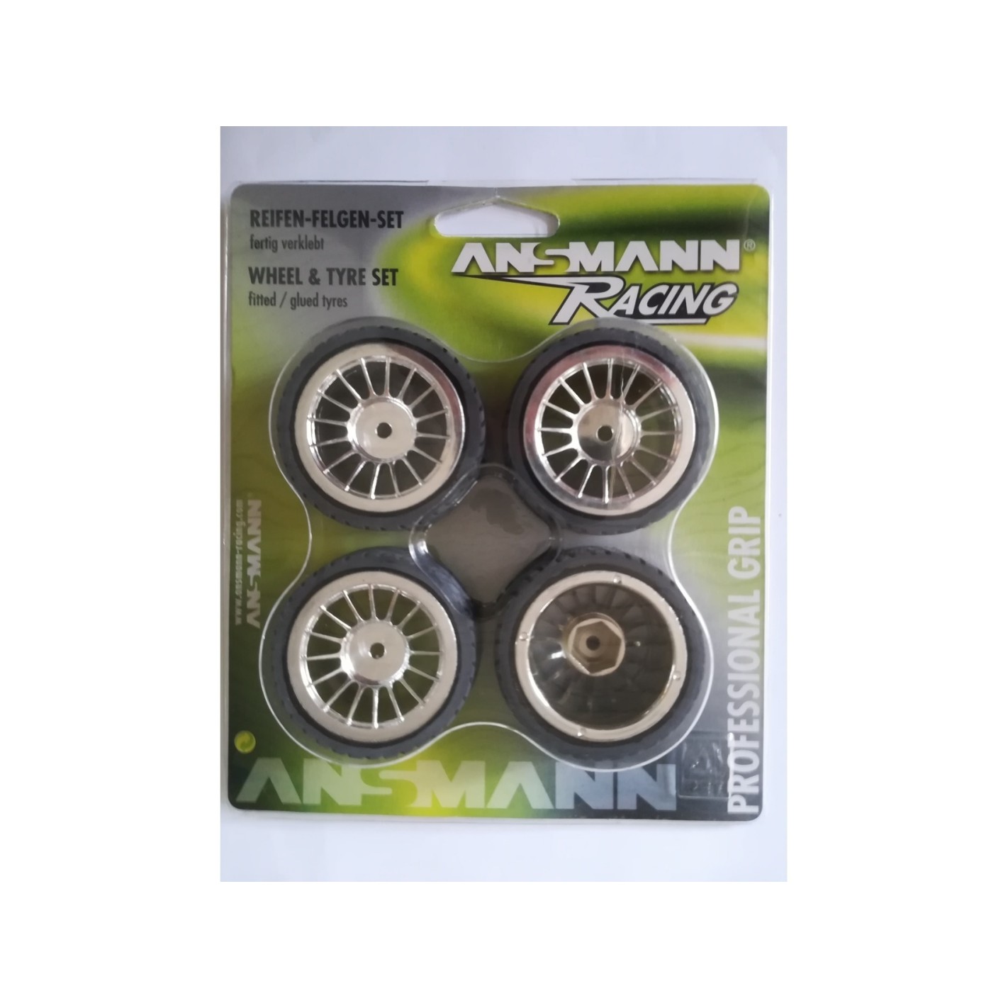 Ansmann Racing - SET GOMME Mini (4Pz) 1:18 ON ROAD Cerchio Cromato
