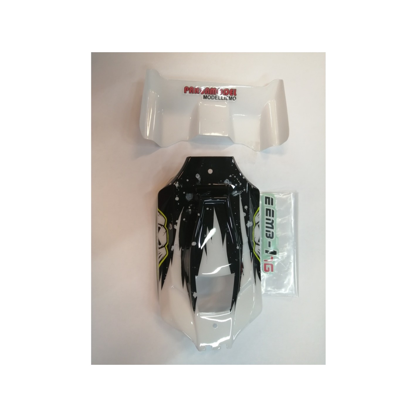 LC RACING-CARROZZERIA AEROGRAFATA + ALETTONE BUGGY 1/14 (PVC) L6053-3