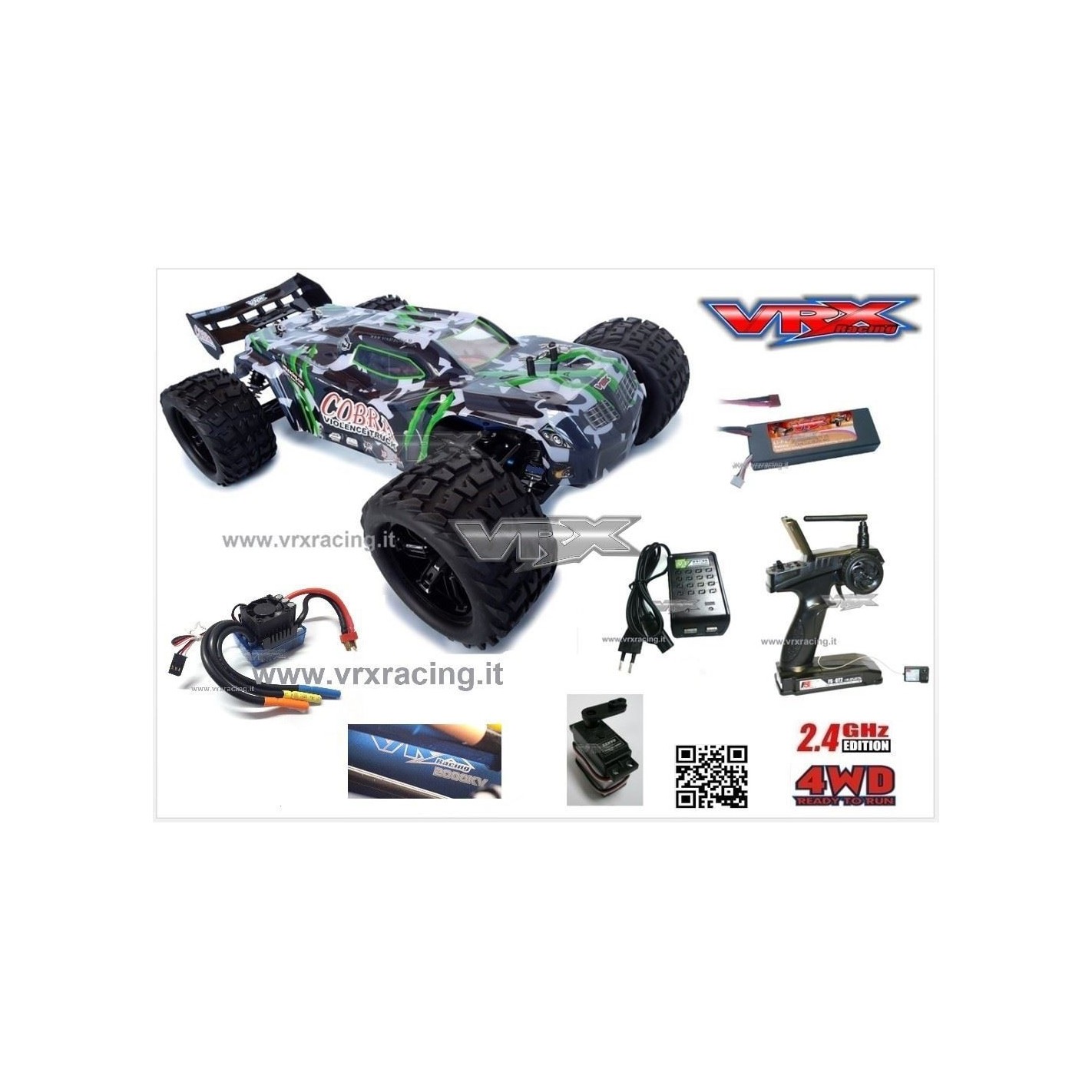 VRX Truggy COBRA Off-Road elettrico Brushless scala 1/8 4WD RTR RH818